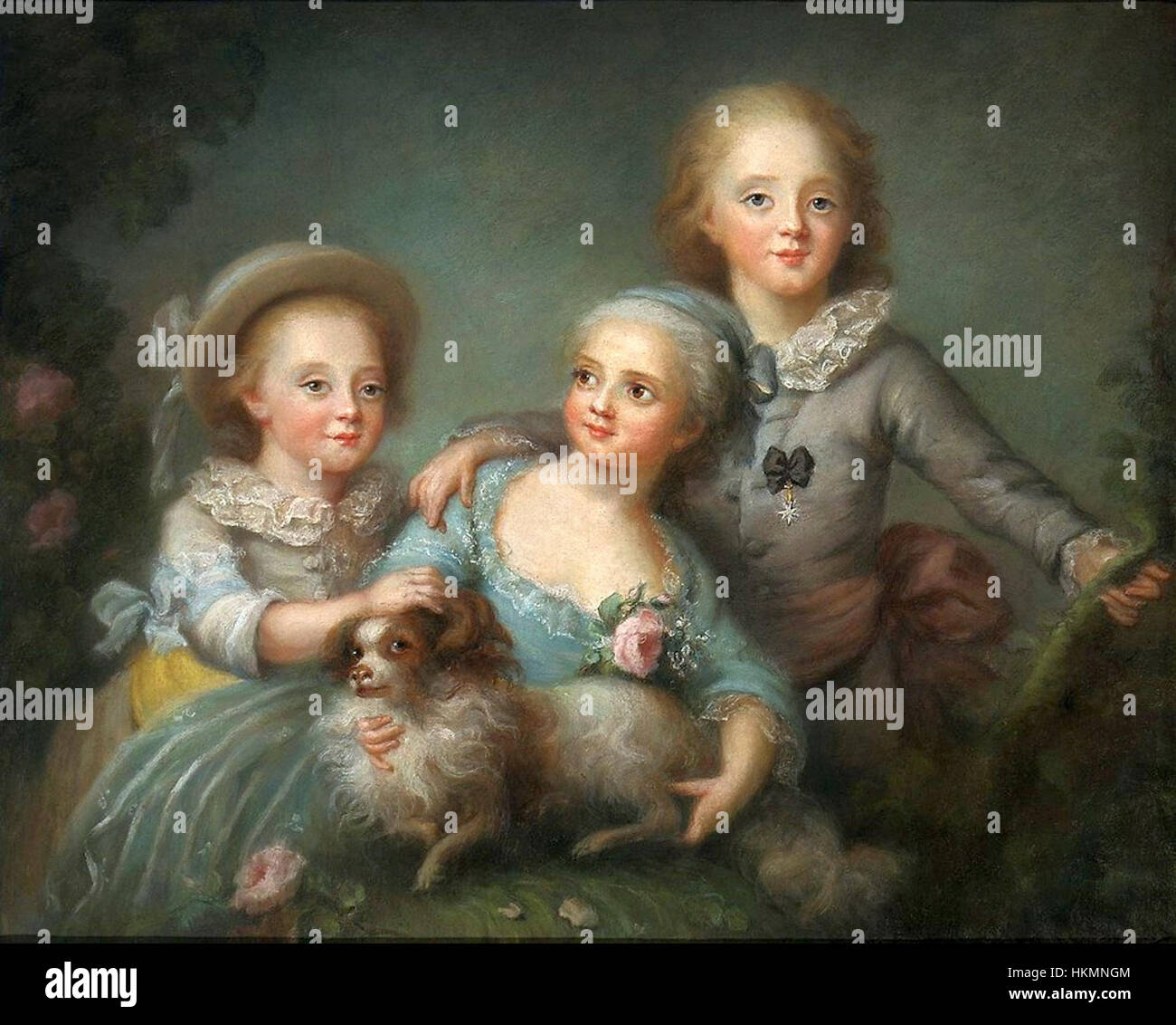 The painting 'Children of the Count of Artois' by Filleul portrays the ...
