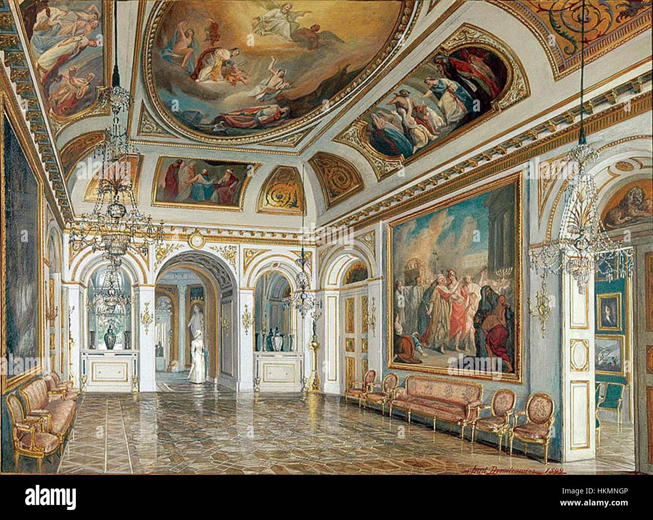 This oil painting titled 'Solomon Room' by Dymitrowicz captures the ...