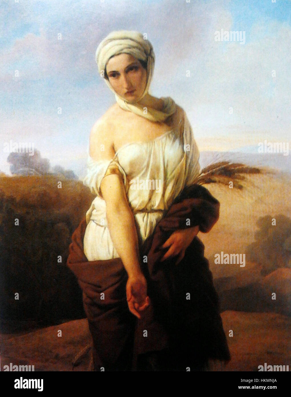 'A Woman as Ruth' by Hayez depicts the biblical character Ruth ...