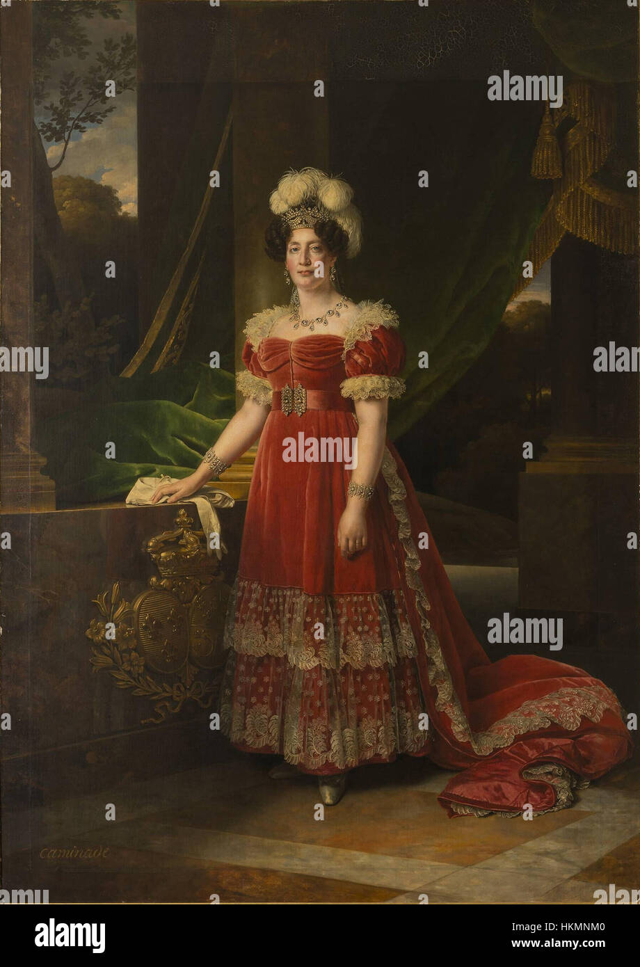 The painting 'Madame Royale Caminade' features a royal portrait of ...