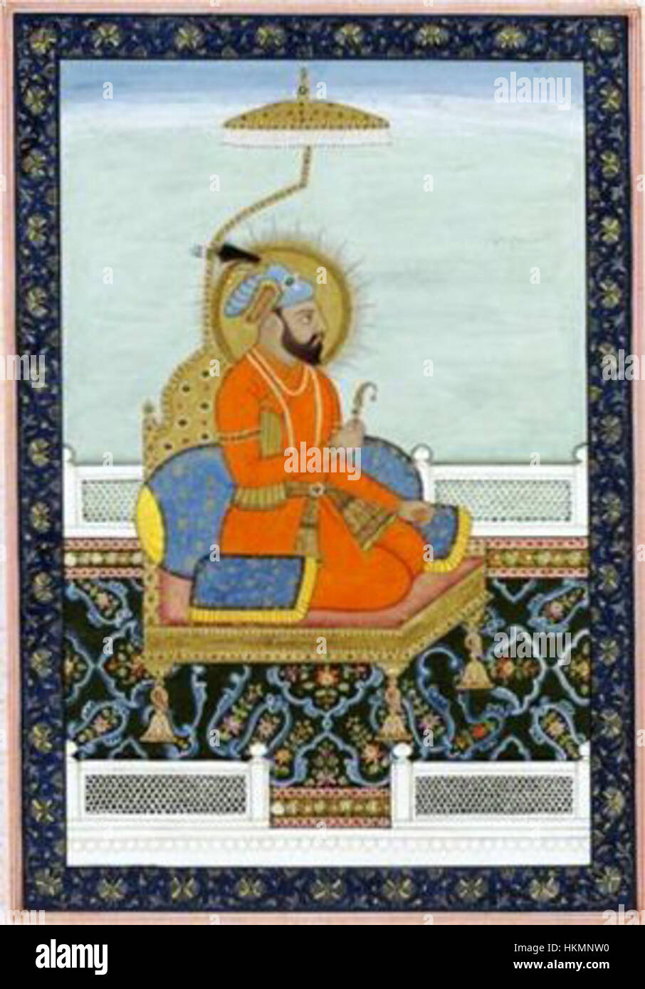 This portrait of Alamgir II, created in 1840, presents the Mughal ...