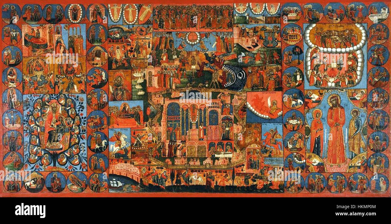 The image portrays a Proskynetarion, a type of religious structure used ...