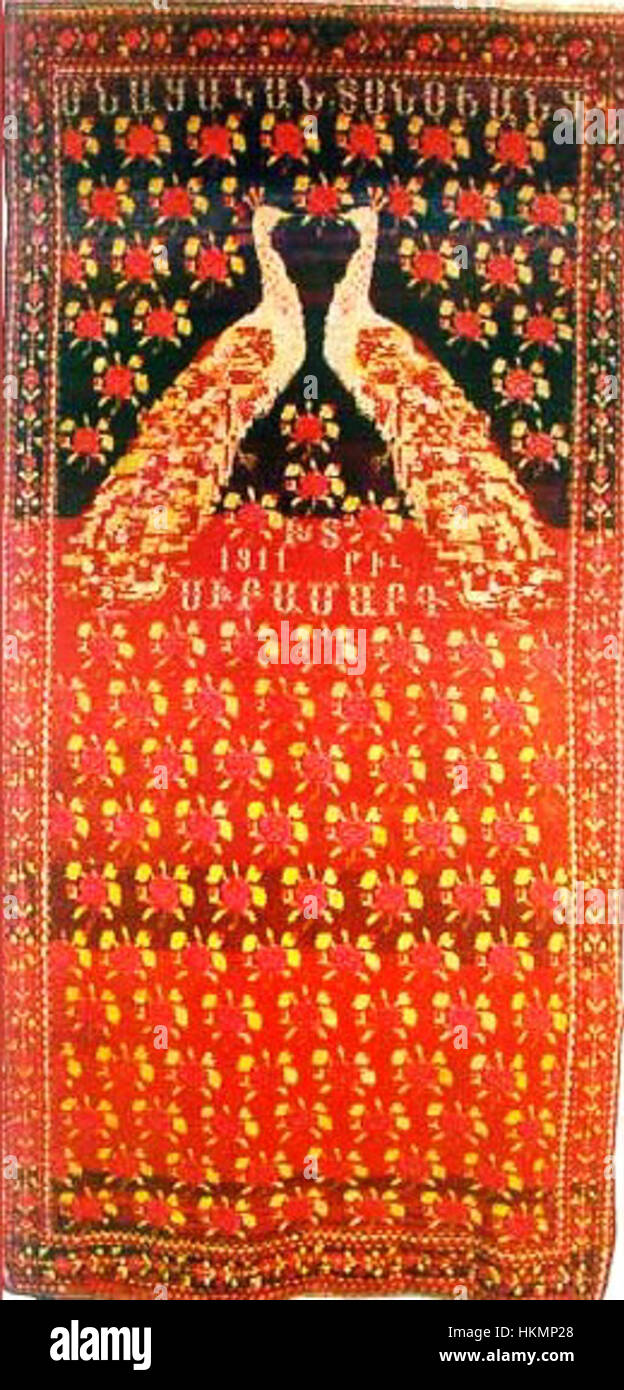 This Armenian rug, cataloged as No. 0588626, showcases traditional ...