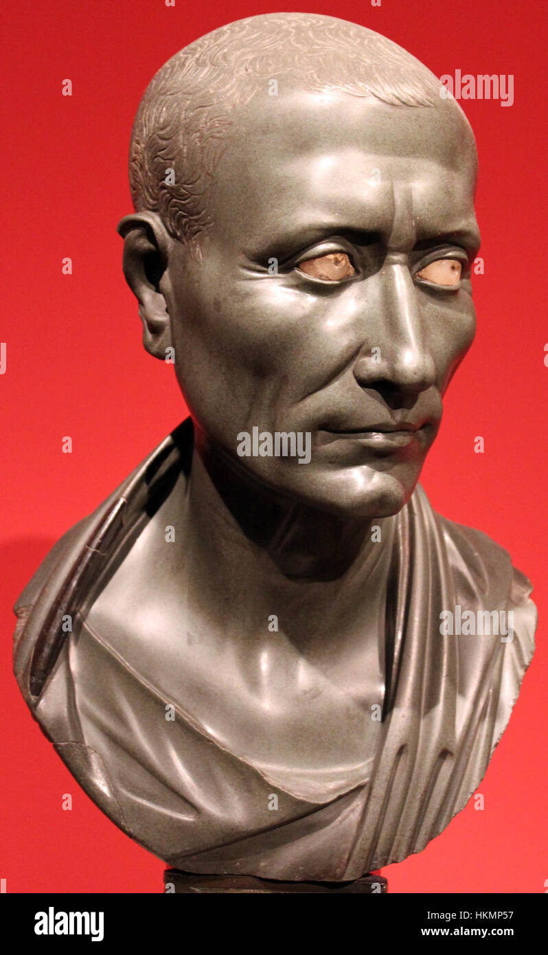 This ancient sculpture, known as *Gruener Caesar*, is part of the Altes ...