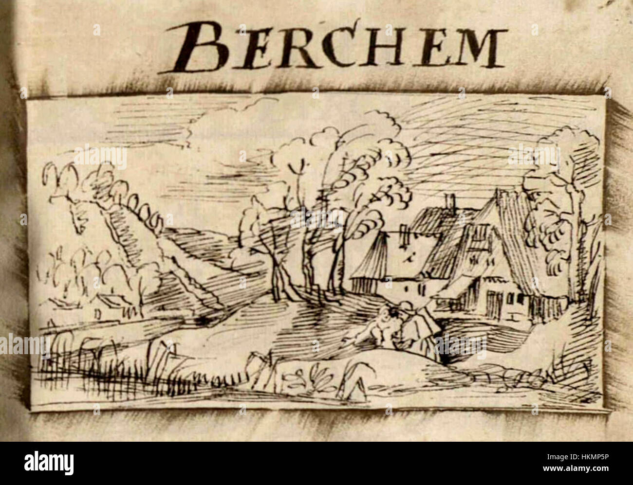 Jean Bertels' painting titled 'Berchem' from 1597 captures the detailed ...