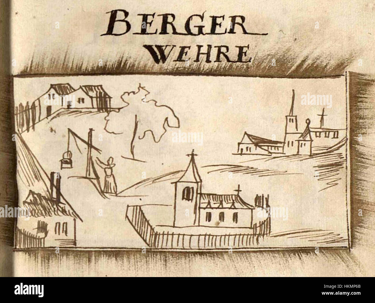 This 1597 painting by Jean Bertels titled 'Bergerwehre' depicts a rural ...