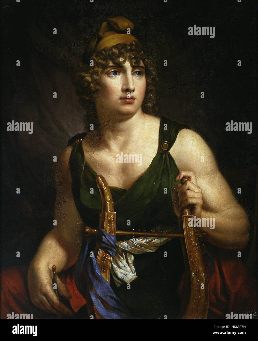 A painting by Brodowski depicting a figure wearing a Phrygian cap ...
