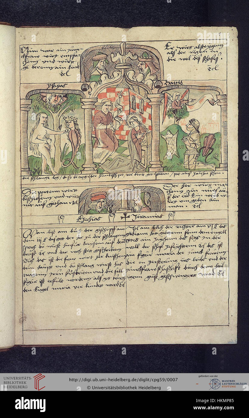 The 'Biblia Pauperum' is a medieval illustrated manuscript that conveys ...