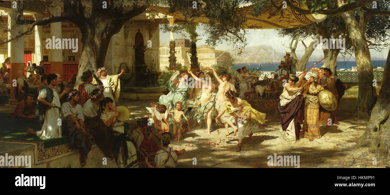 *Judgement of Paris* by Siemiradzki is a well-known oil painting ...