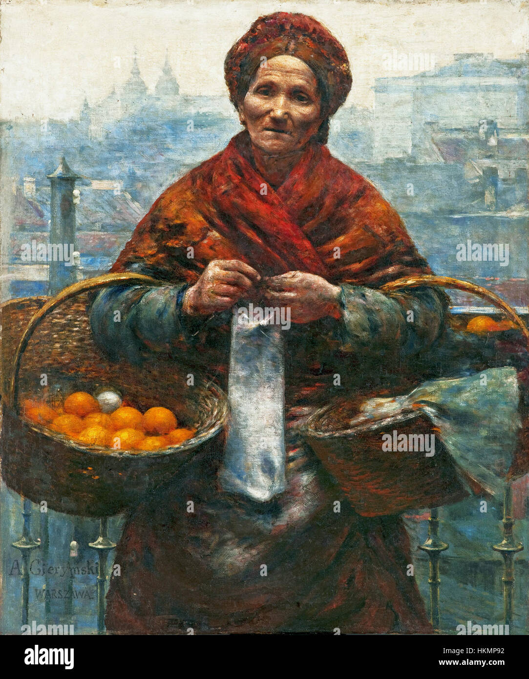 The painting 'Jewish Woman' by Gierymski portrays a woman in ...