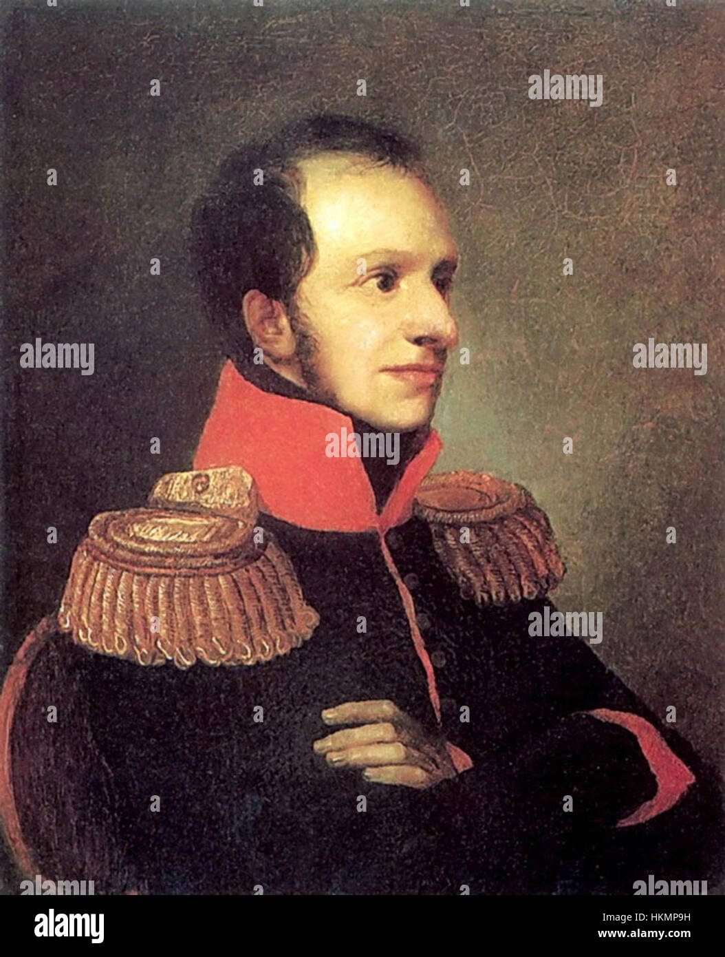 This 1811 portrait of Oldenburg G.P. by Kiprensky is a classic example ...