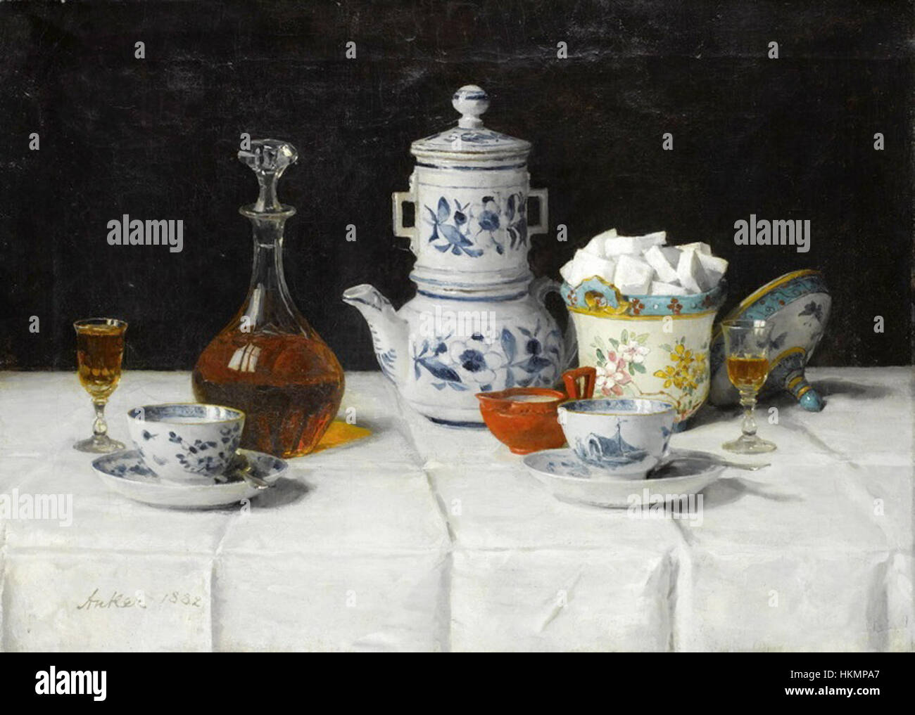 Anker Stilleben3, a still life painting, captures the essence of 19th ...