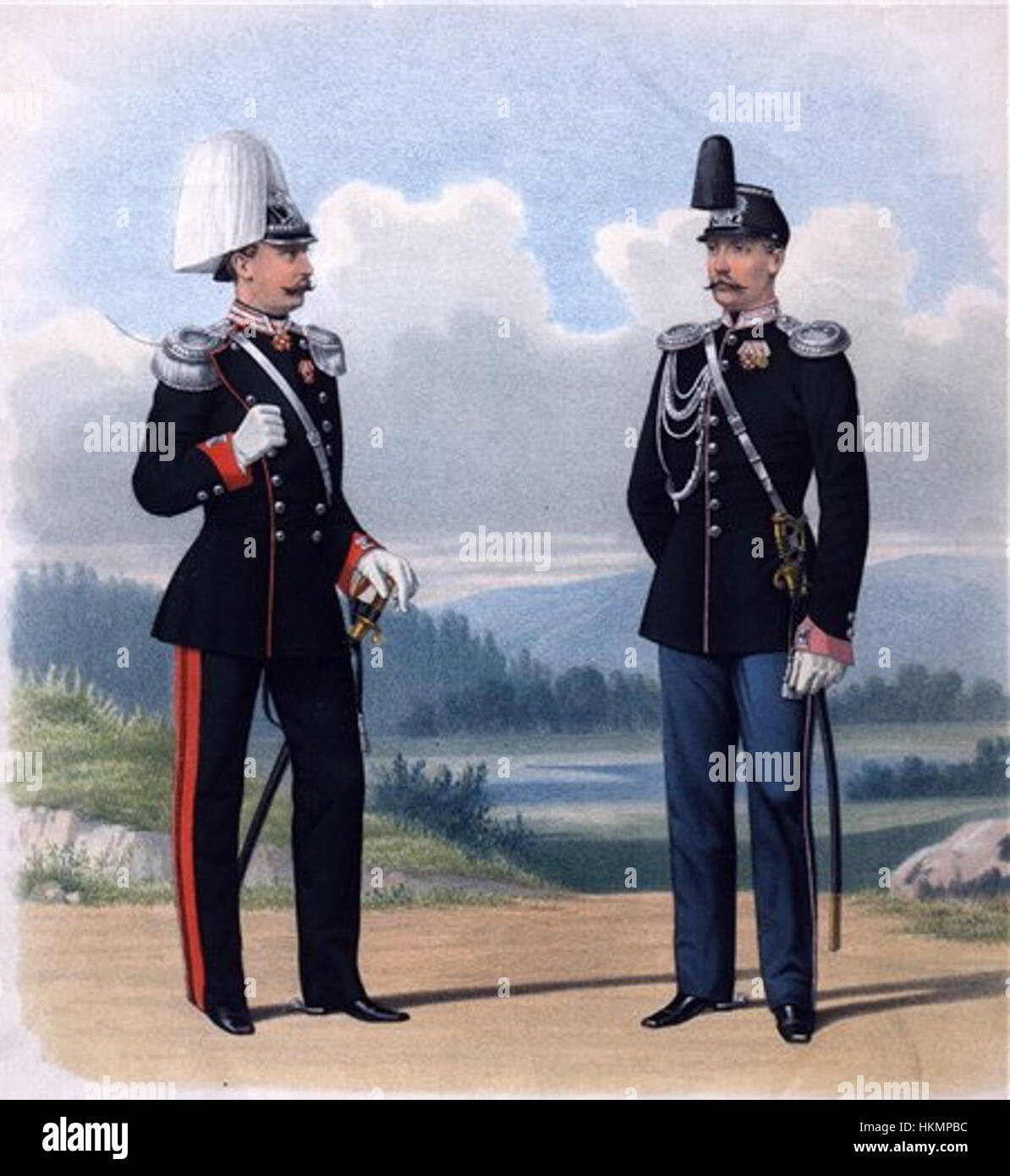 This artwork illustrates the changes in the uniforms and armament of ...