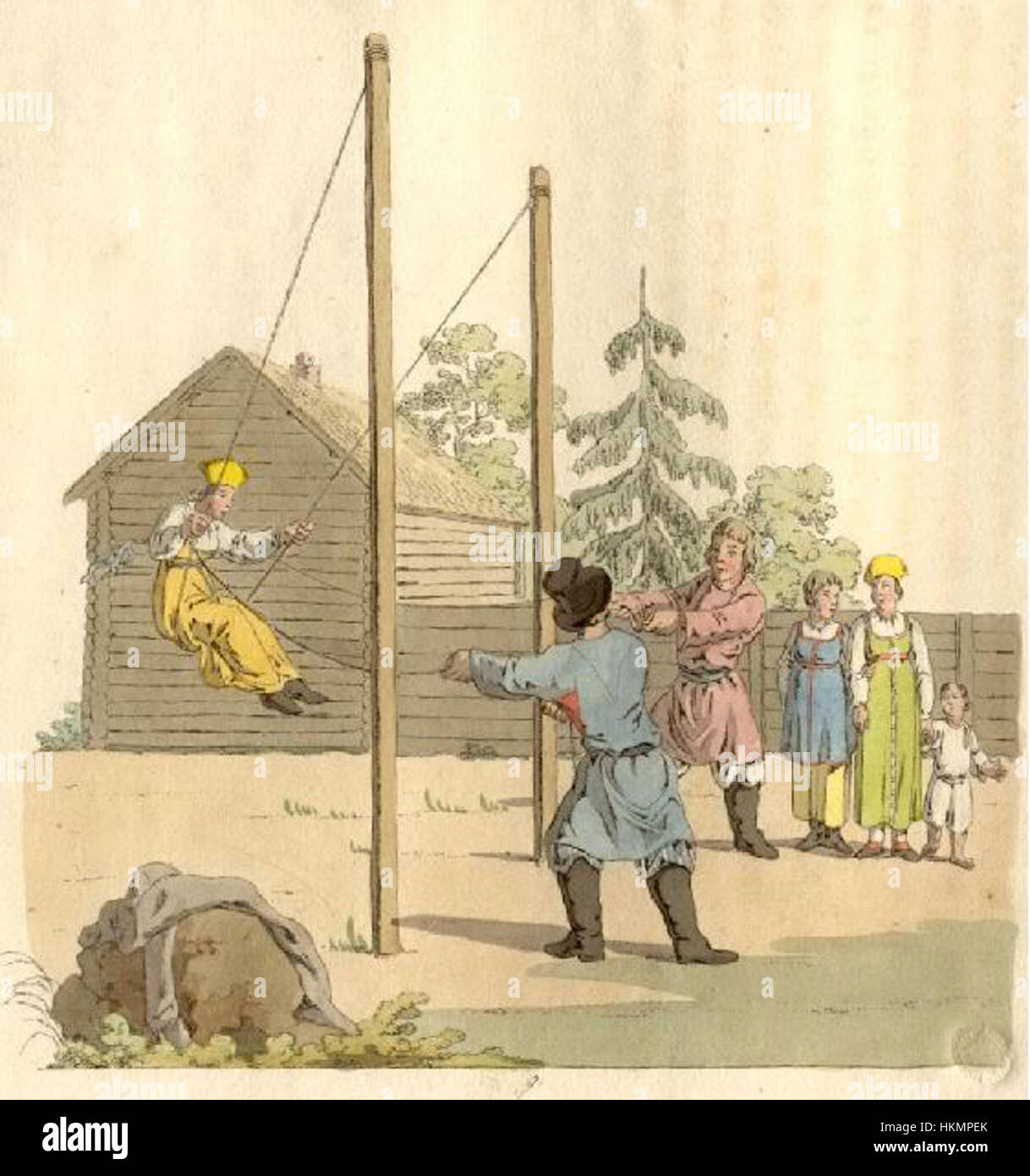 This artwork depicts scenes from the lower social classes of Russia ...