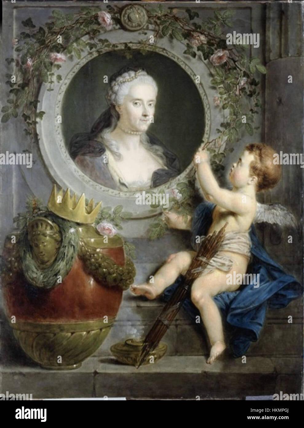 Bernhard Rode’s *Luise Amalie* portrays the portrait of a historical ...