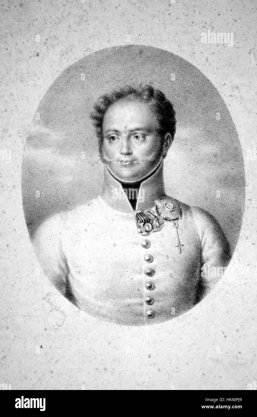Lithograph of Alexander I of Russia, produced in the early 19th century ...