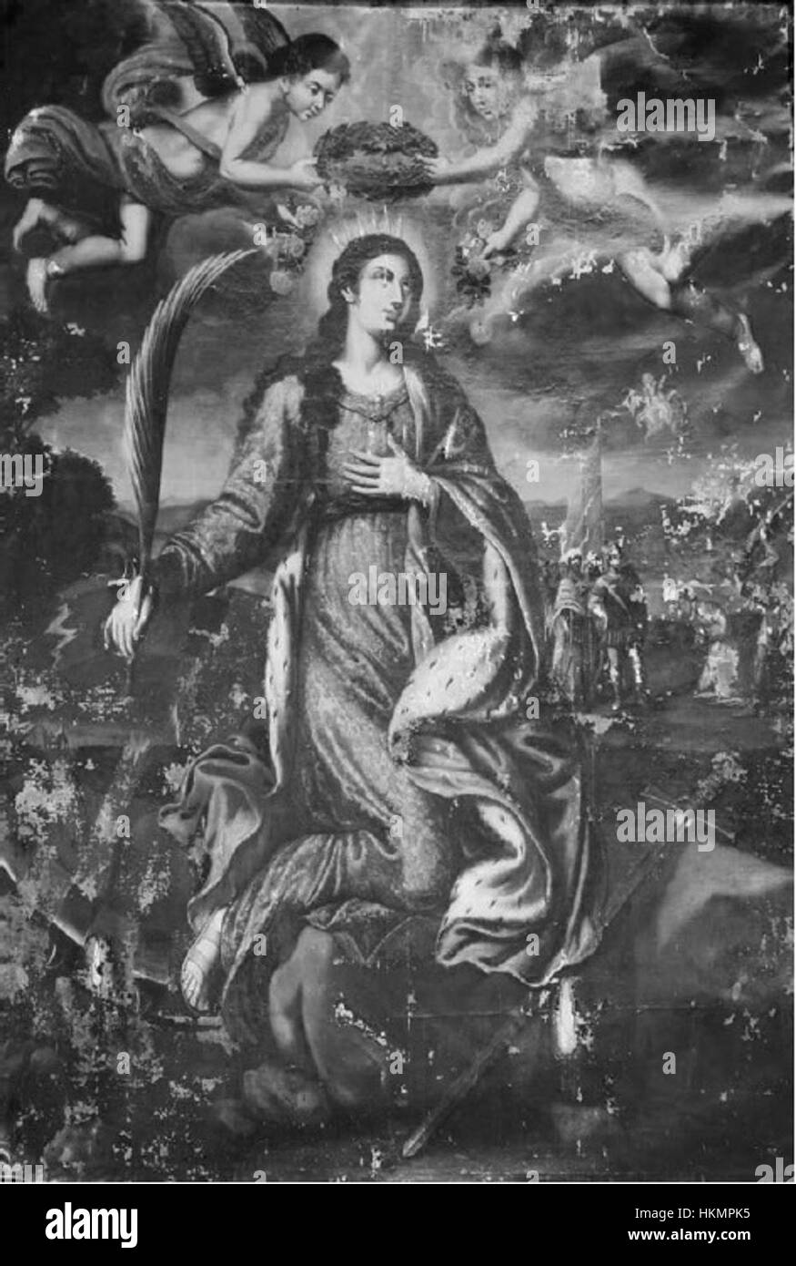 The artwork depicting Santa Catalina by Arnau showcases the saint’s ...