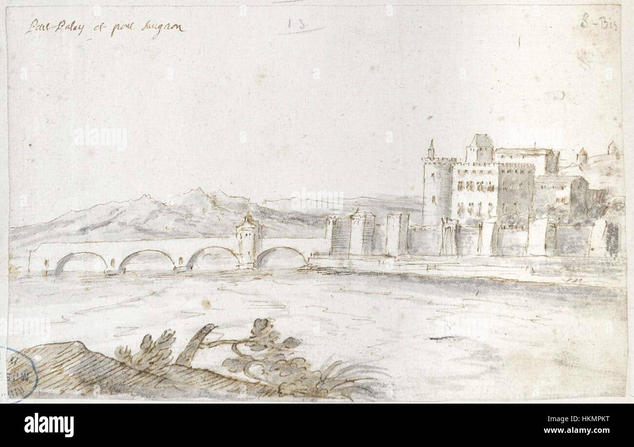 The 'Album Laincel 13' painting depicts the Petit Palais and the Pont ...