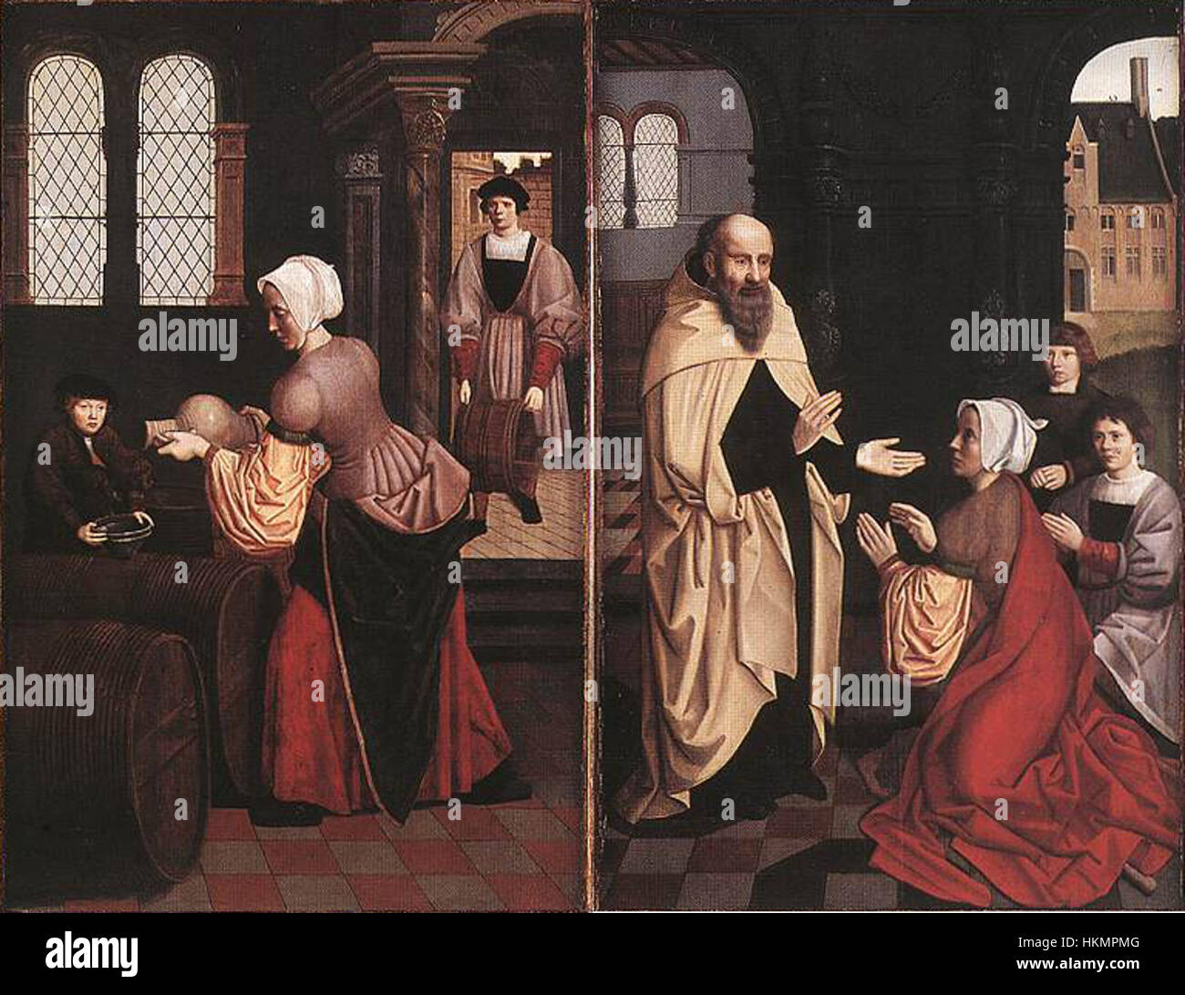 This 16th-century artwork, attributed to unknown painters, depicts the ...