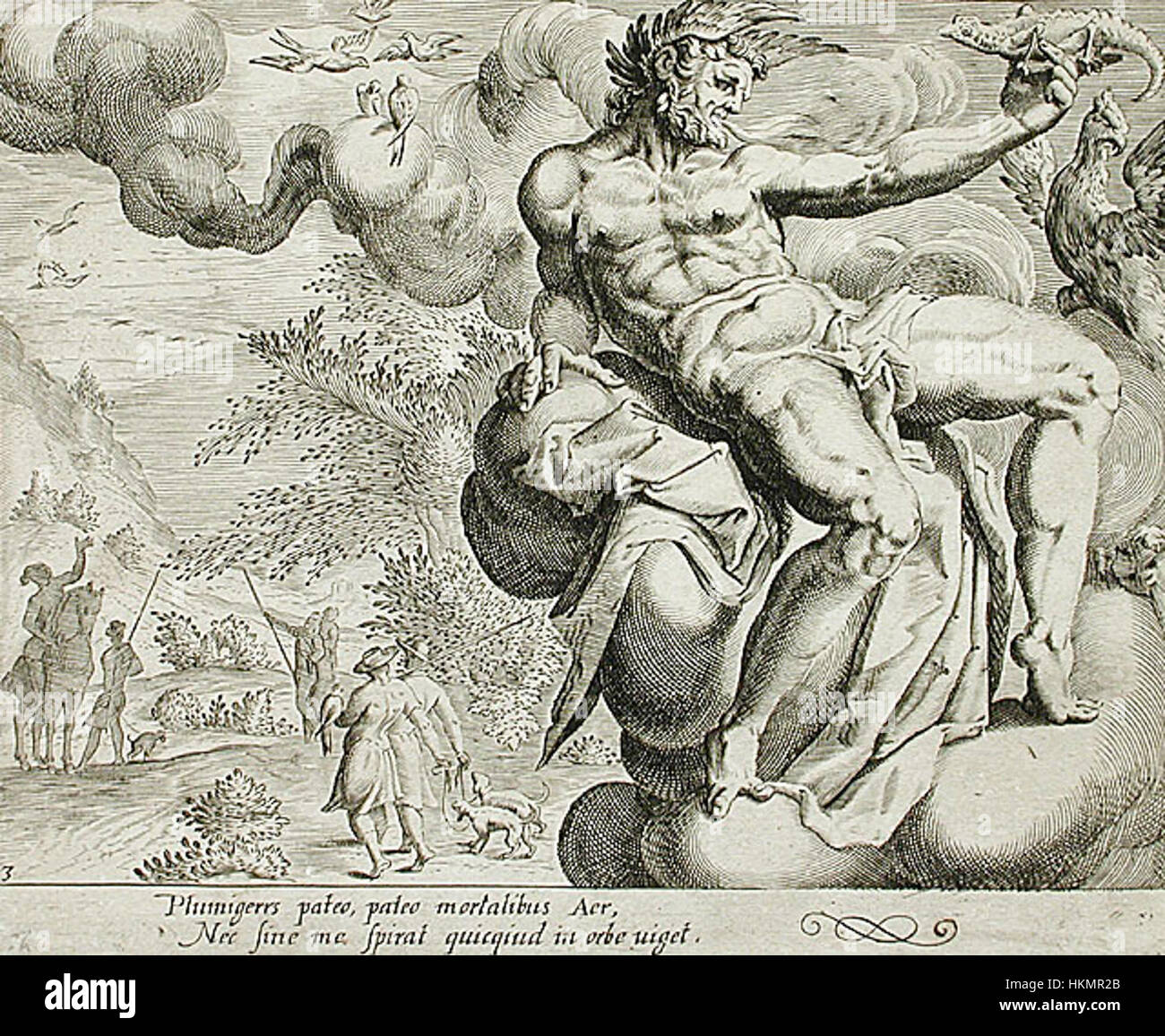 'Air' by Jacob Matham is a print depicting the concept of air in a ...