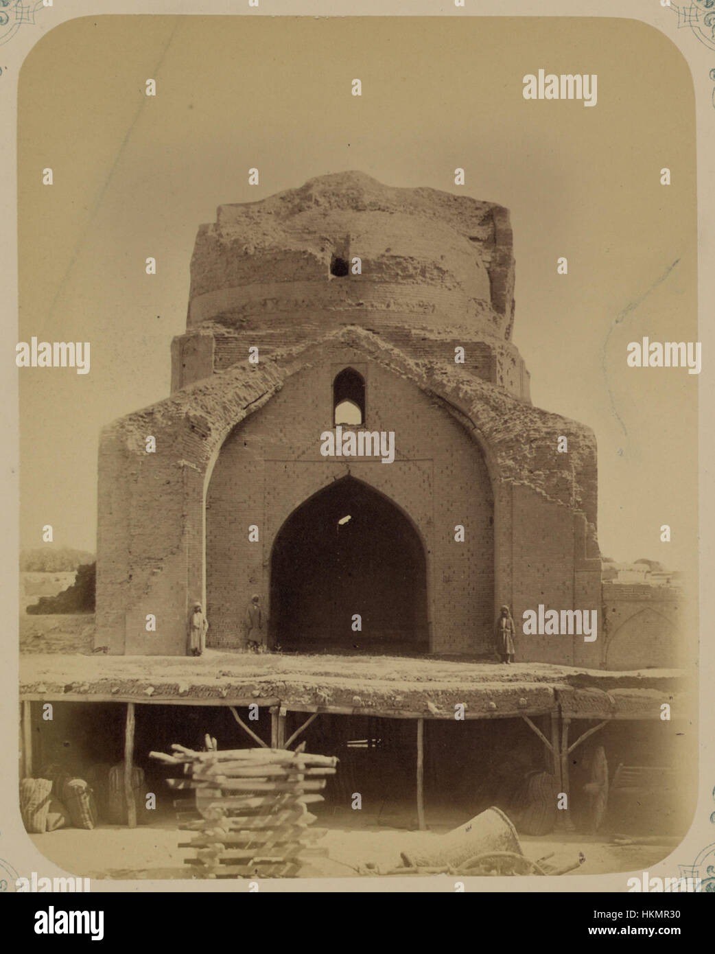 This artwork depicts the Madrasah of Bibi Khanym in Samarkand ...