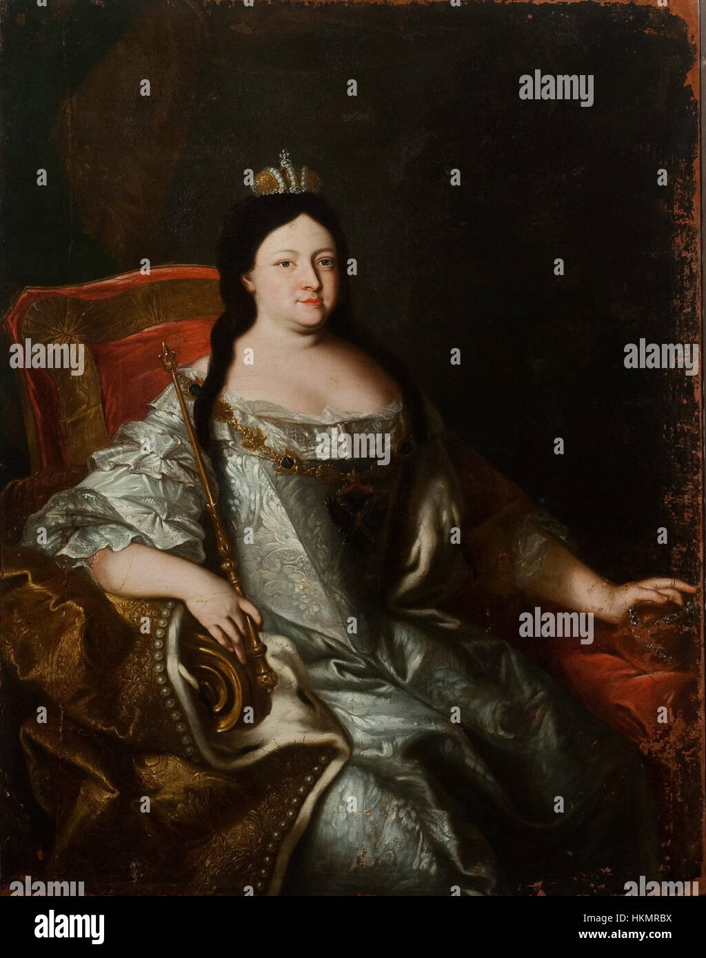 This anonymous portrait from the 1730s depicts Anna of Russia, empress ...