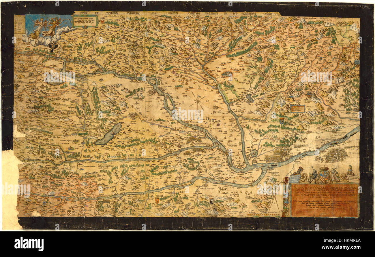 This map, titled *A New Depiction of the Whole of Hungary*, offers a ...