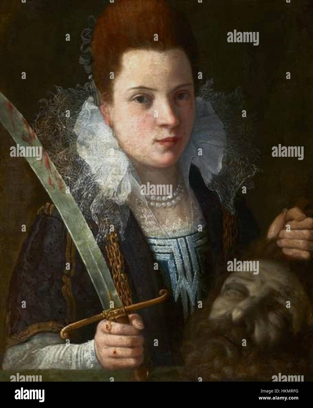 Judith, as depicted by the Italian artist Fontana, is shown in a ...