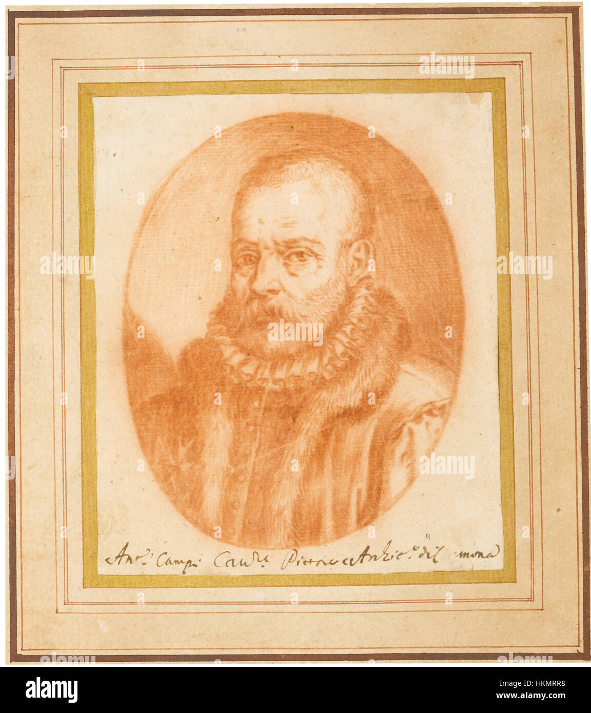 This painting, attributed to Antonio Campi after the original by ...