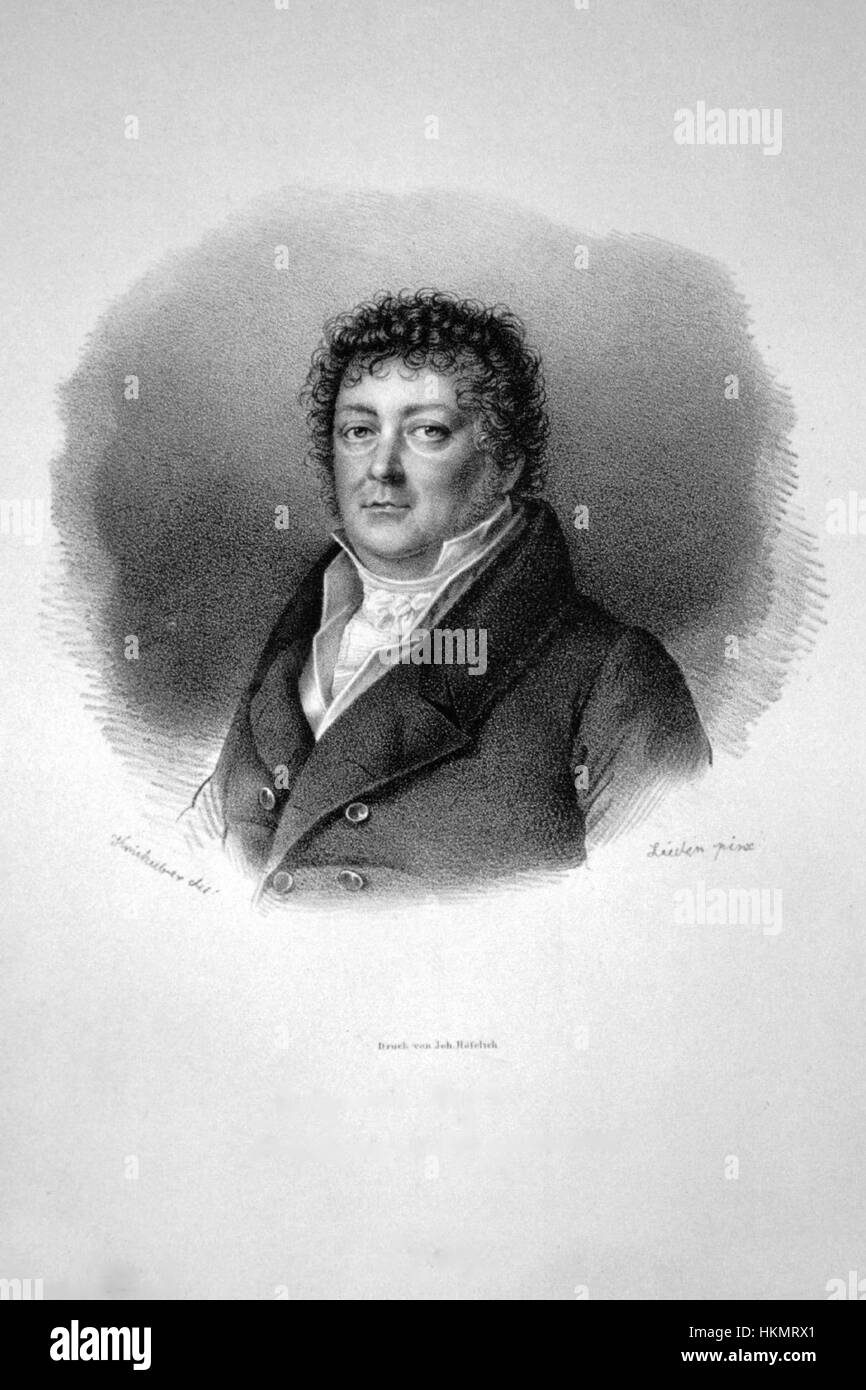 This lithograph by Augustin Vogel depicts a historical scene rendered ...