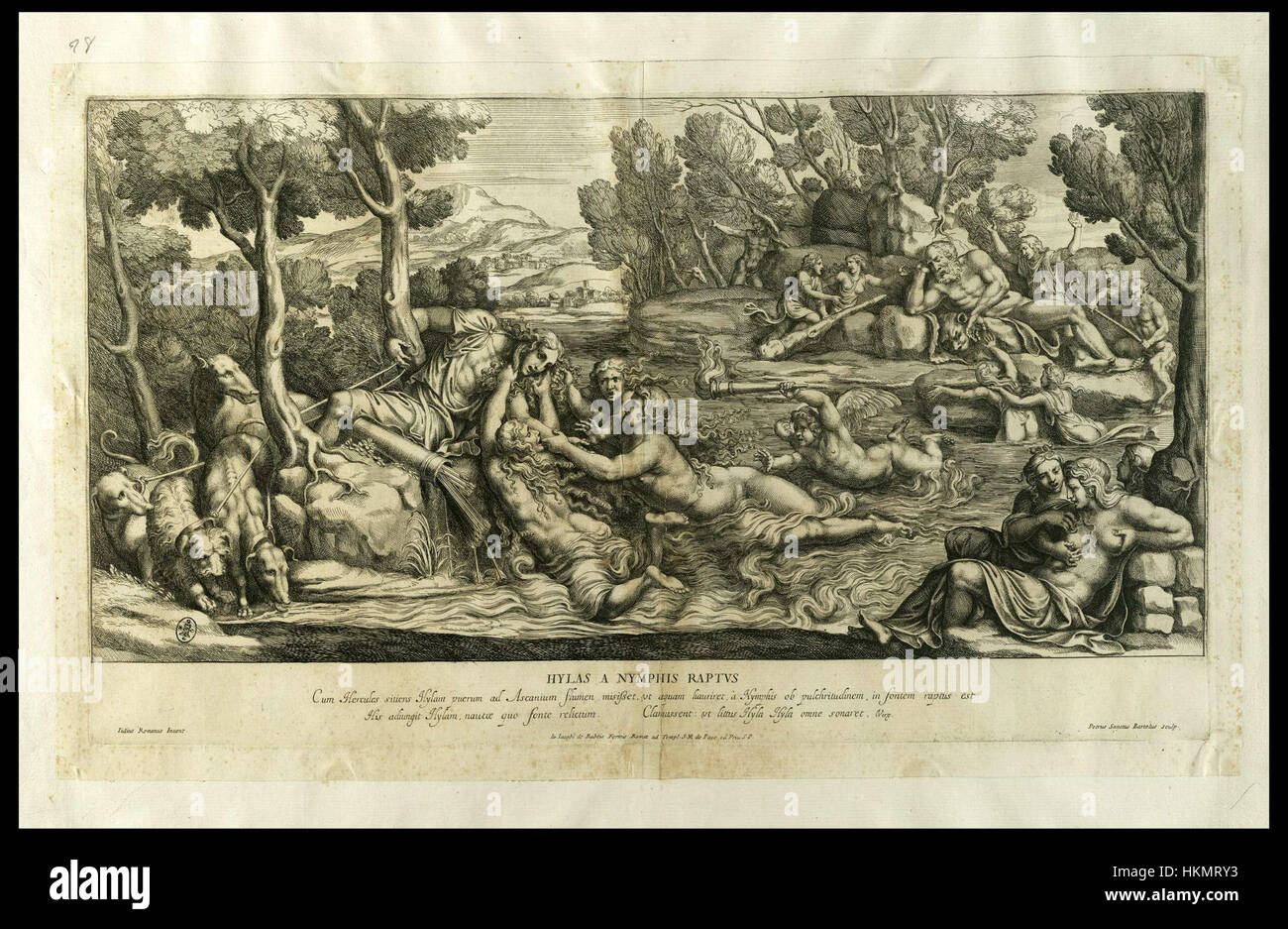 *Hylas and the Nymphs* by Pietro Santi Bartoli, after Giulio Romano ...