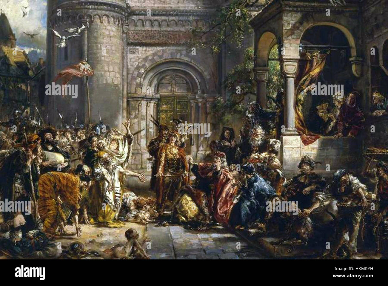 'Reception of the Jews' by Matejko is a historical painting depicting a ...