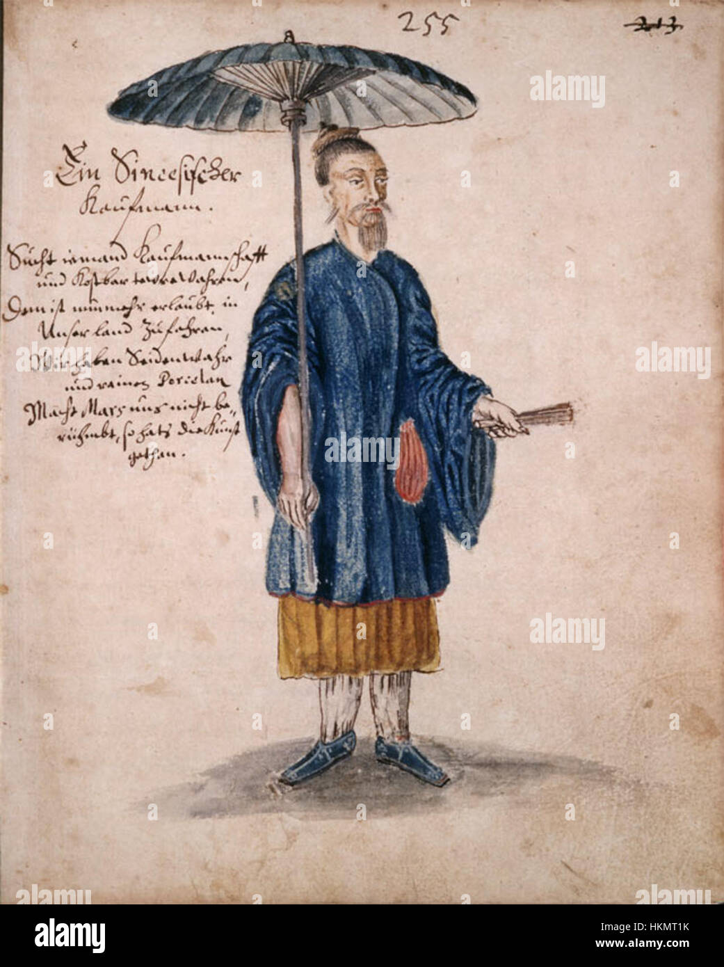 This 19th-century painting, 'A Chinese Merchant', portrays a merchant ...