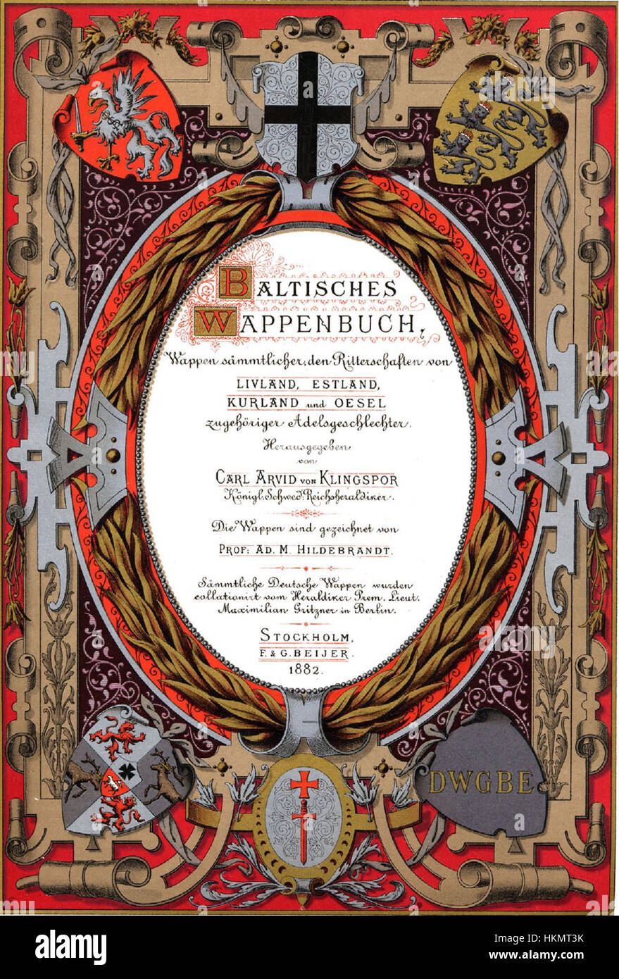 The 'Baltisches Wappenbuch,' or Baltic Heraldry Book, is a collection ...