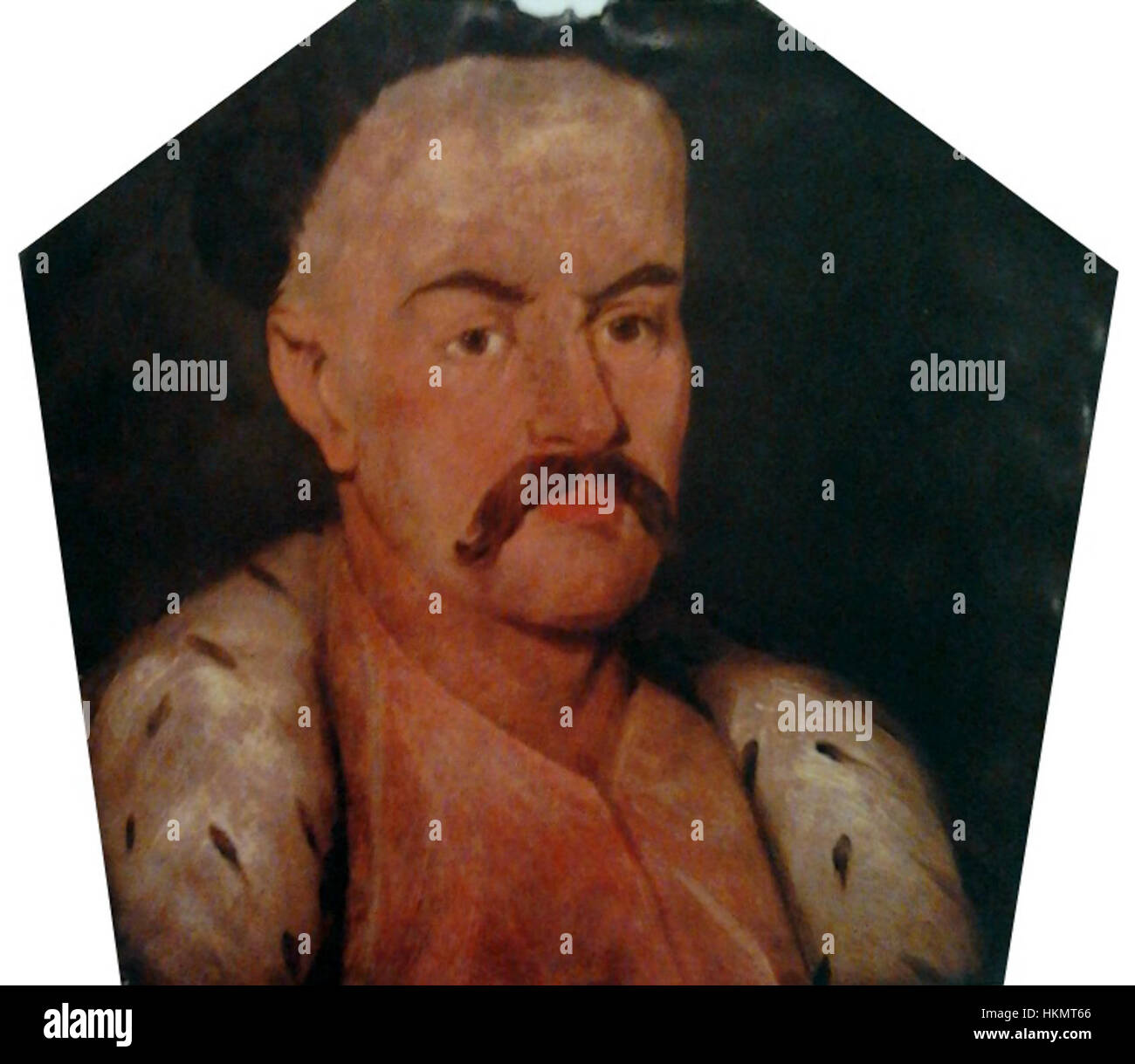 A coffin portrait depicting an unknown man, capturing the traditional ...