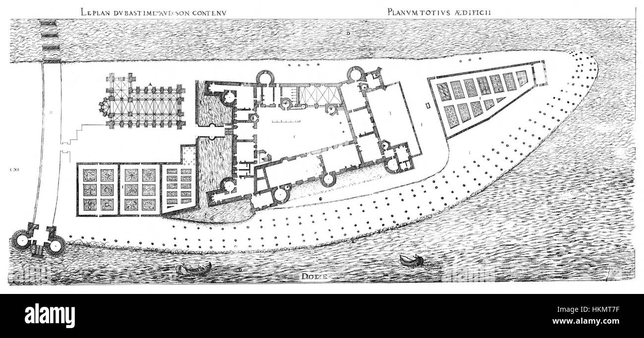 A historical map or architectural plan of Bastiments, created in 1972 ...
