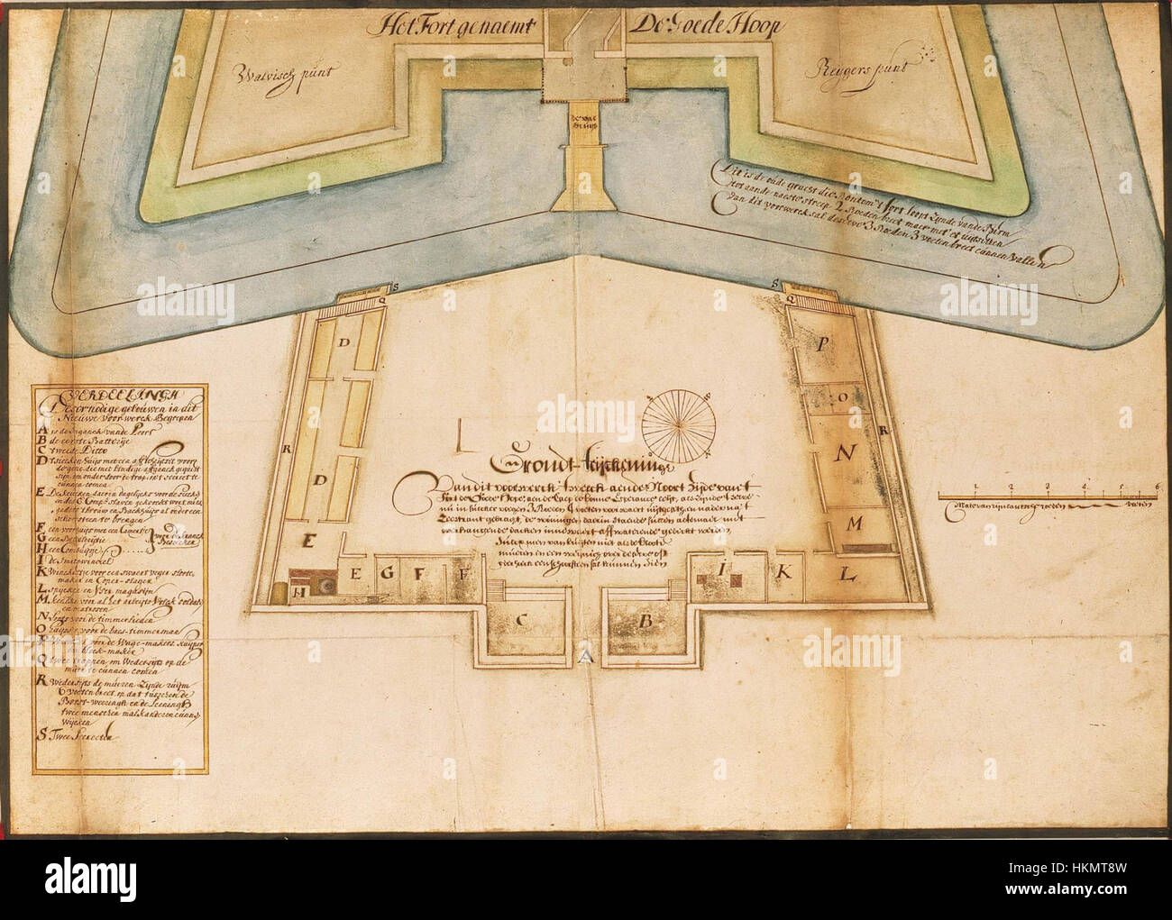 This ground plan and elevation of the north side of the Fort of Good ...