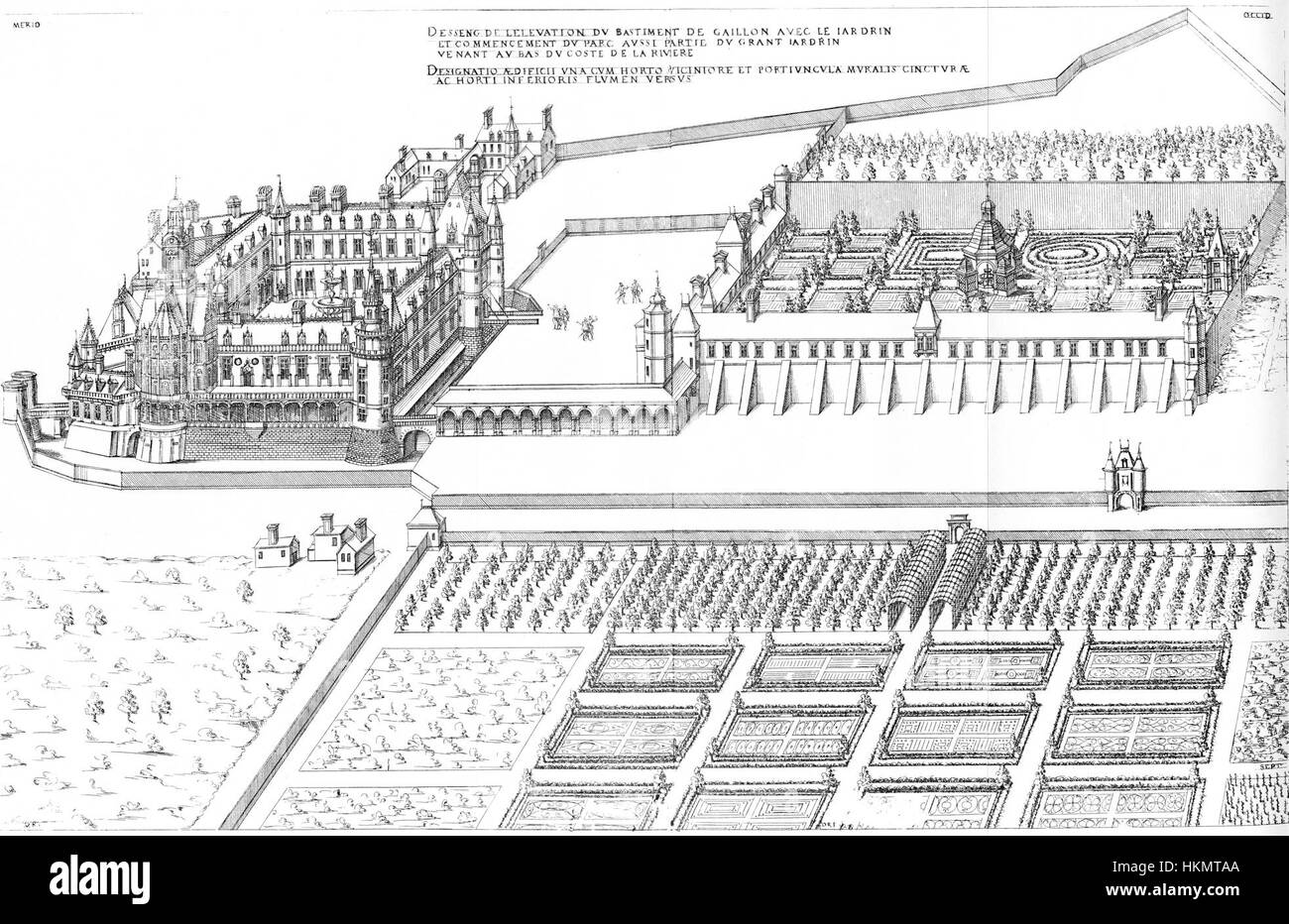 This 1972 bird’s-eye view of Gaillon captures the general layout of the ...