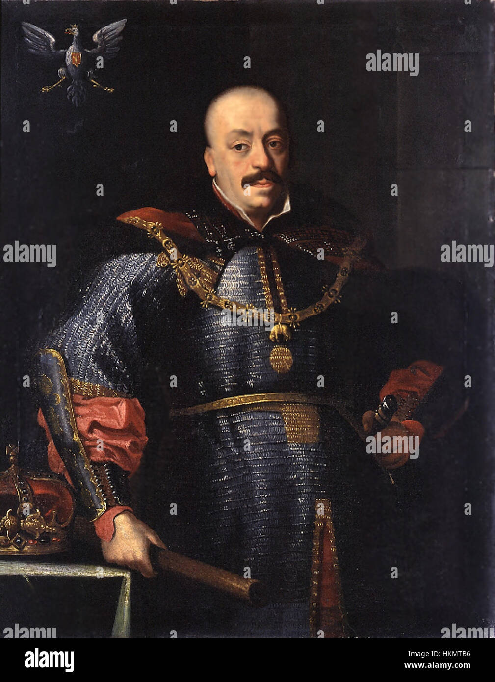 This anonymous artwork depicts King John II Casimir of Poland, wearing ...