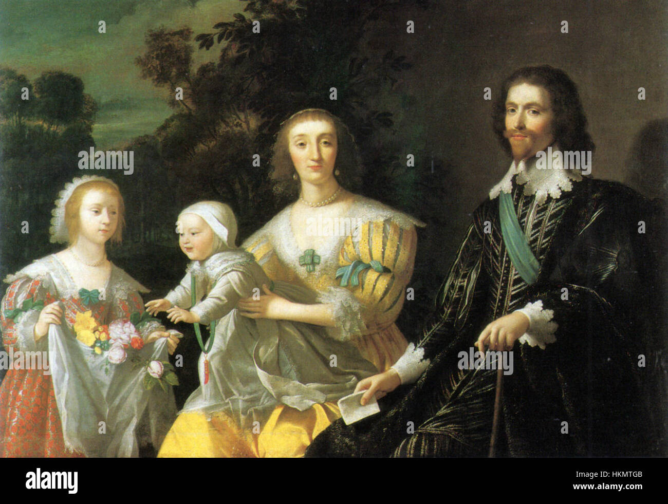 George Villiers Duke of Buckingham and Family 1628 Stock Photo - Alamy