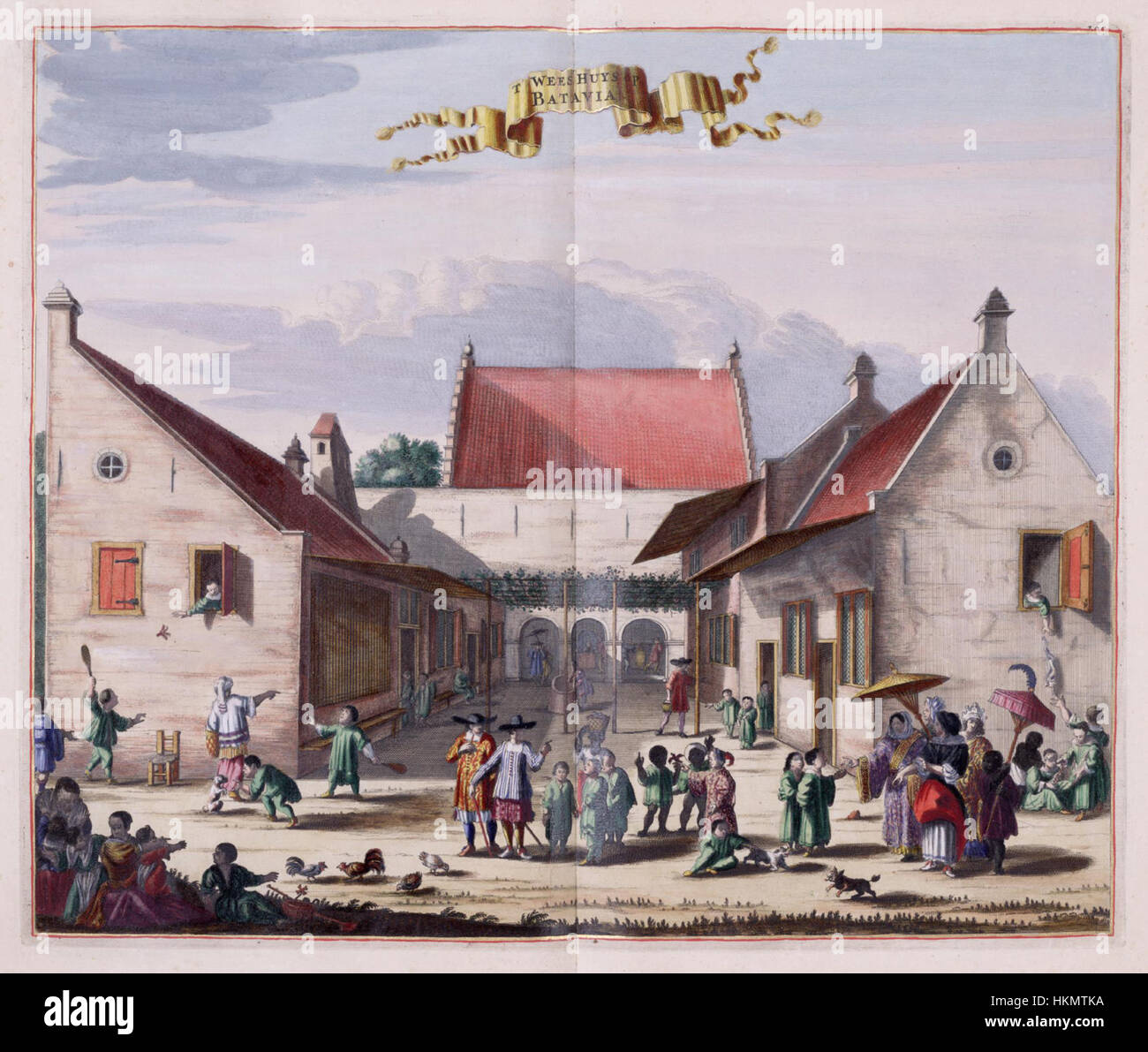 'The Orphanage at Batavia' is an oil painting depicting the charitable ...