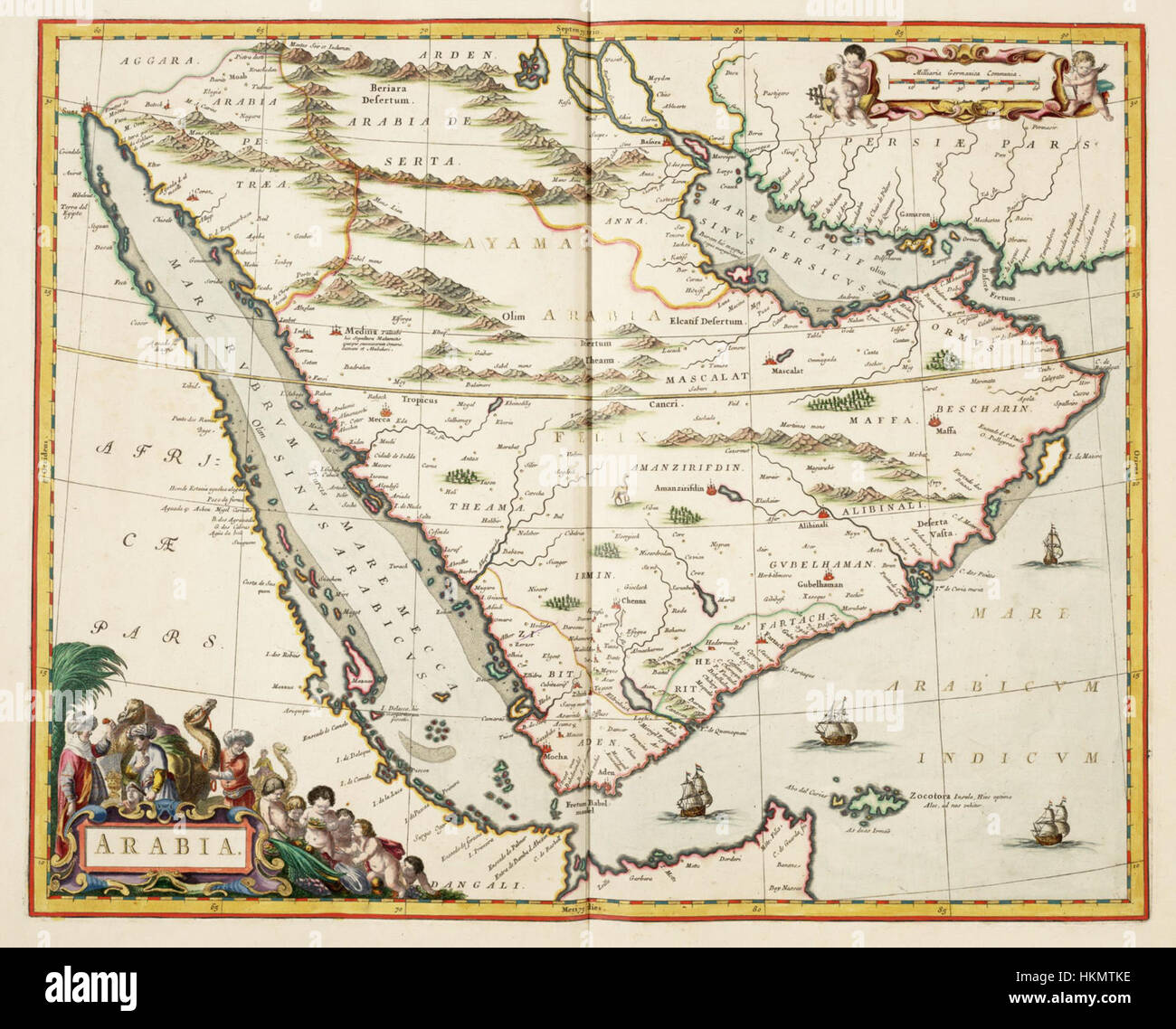 This map of Arabia, identified as AMH-5634-KB, depicts the geographical ...