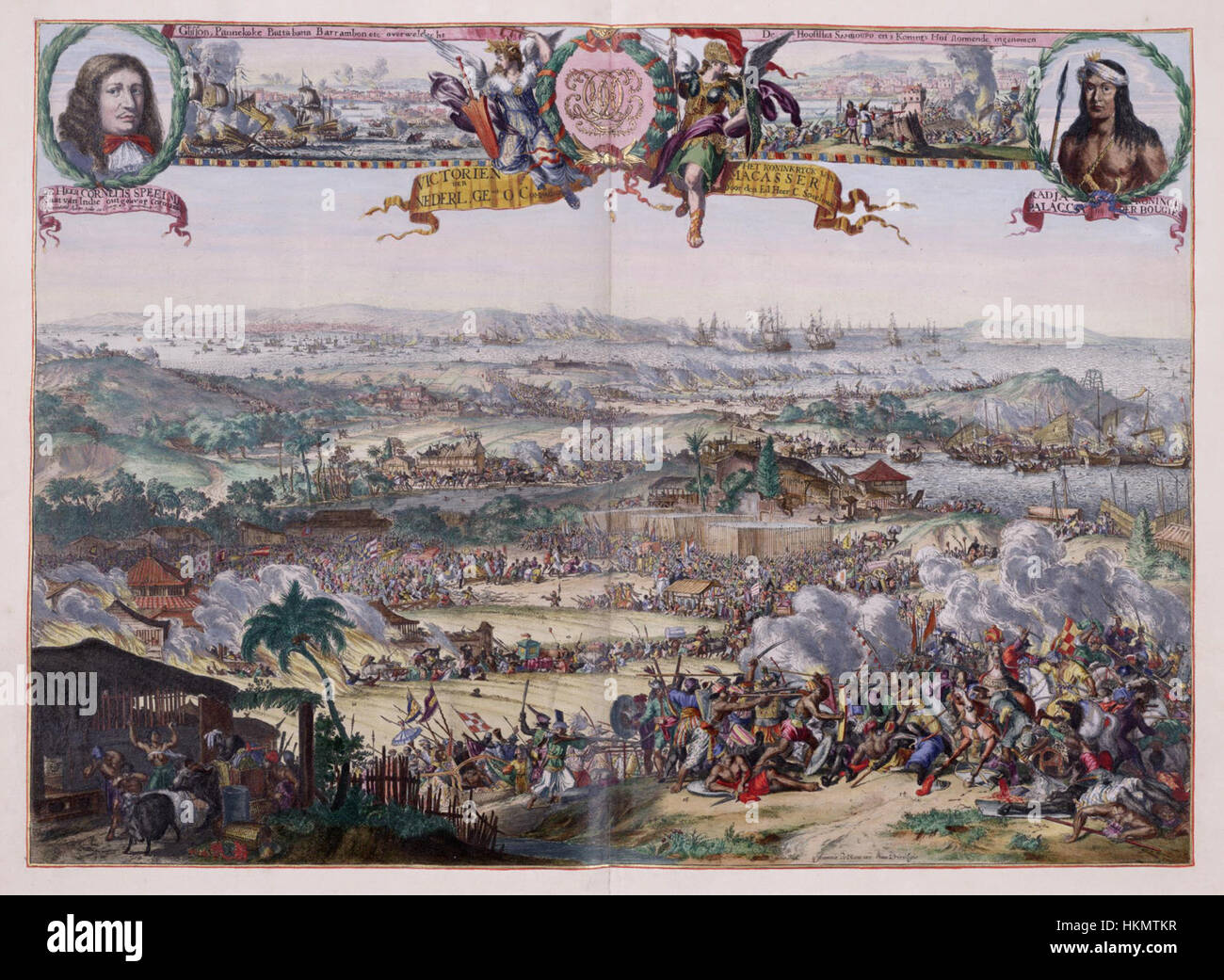 This painting depicts the conquest of Macassar, a pivotal event in the ...