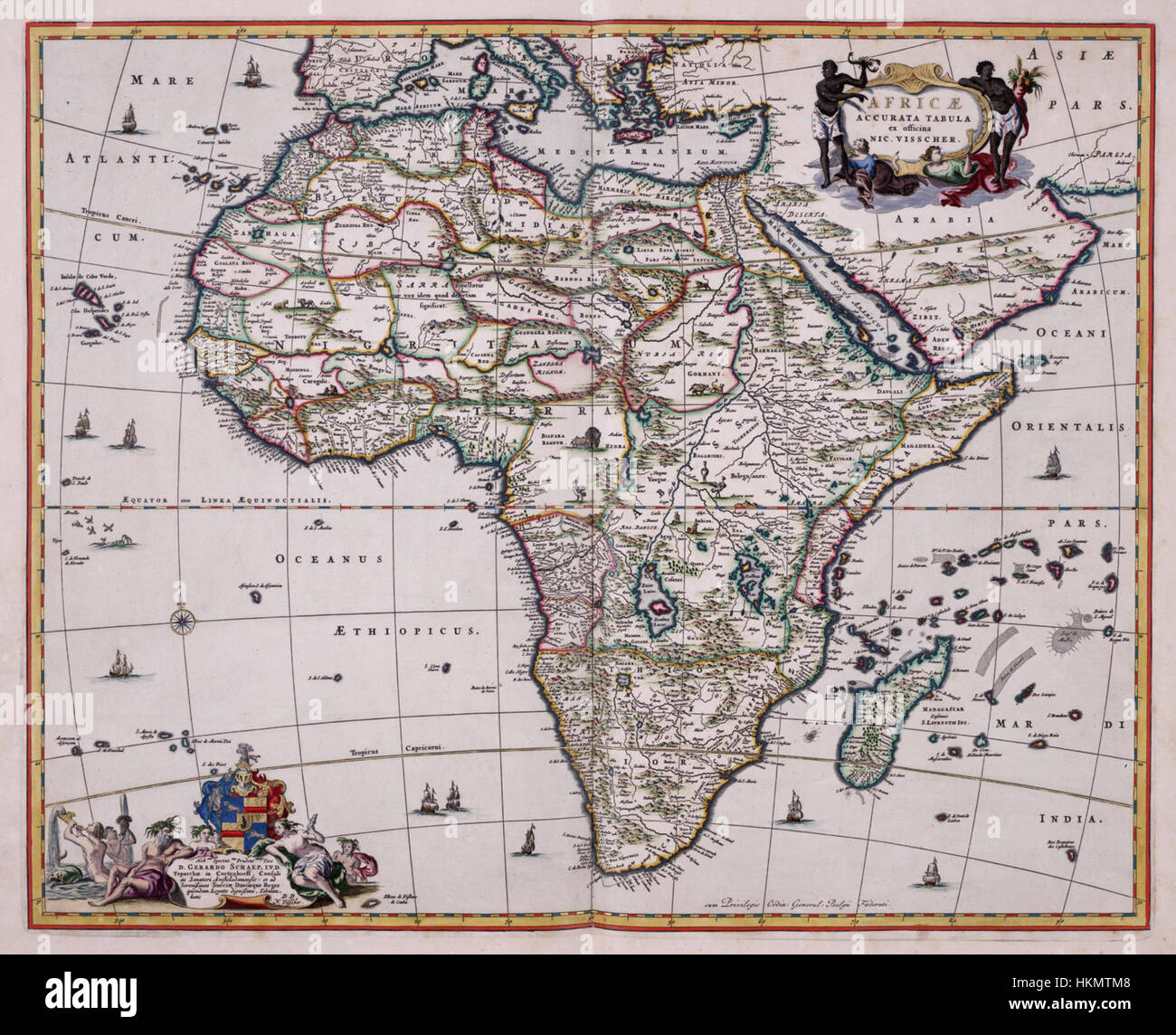 This map of the African continent illustrates the geography and ...