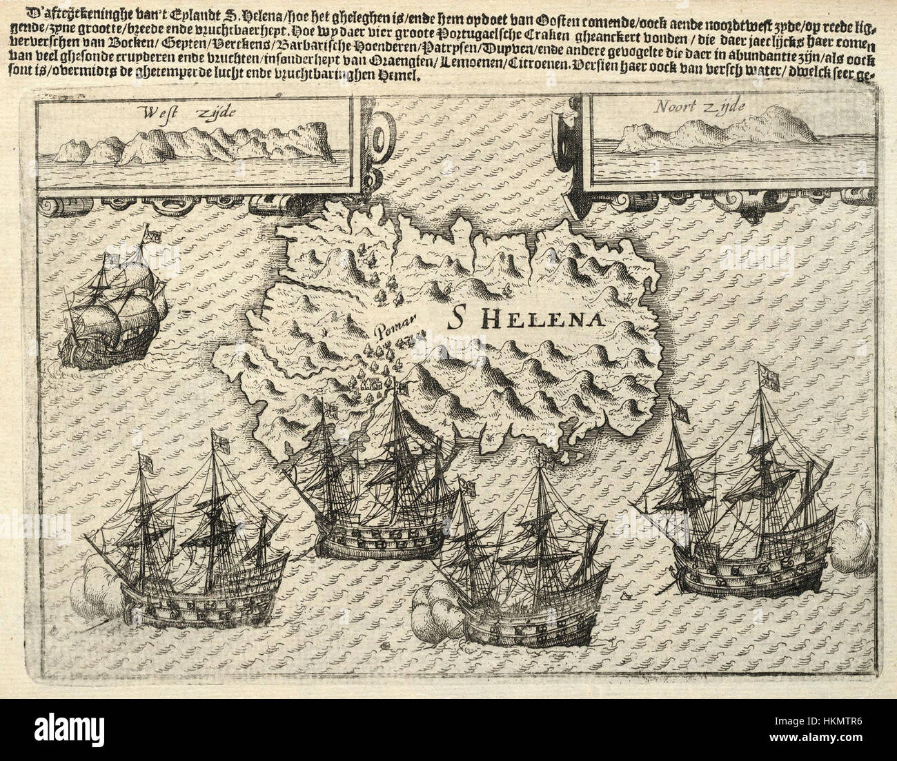 This historical map, titled 'Map of the Island of St. Helena,' provides ...