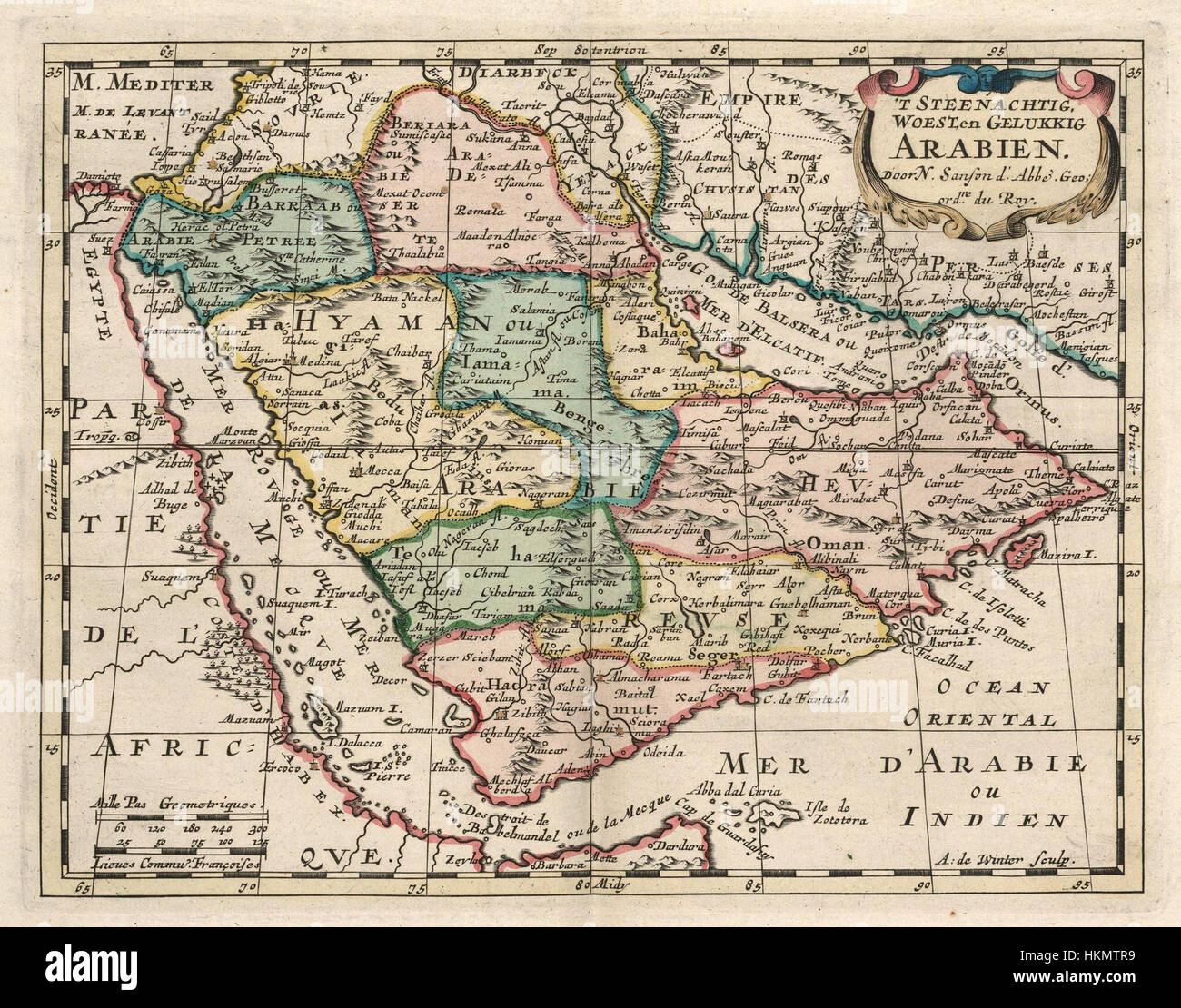 Map of the arabian peninsula hi-res stock photography and images - Alamy