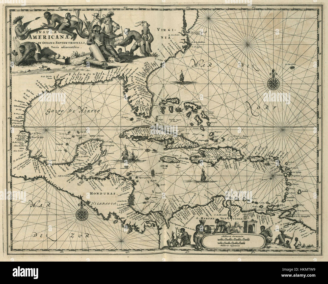 This historical map of the Caribbean region, labeled AMH-6725-KB ...