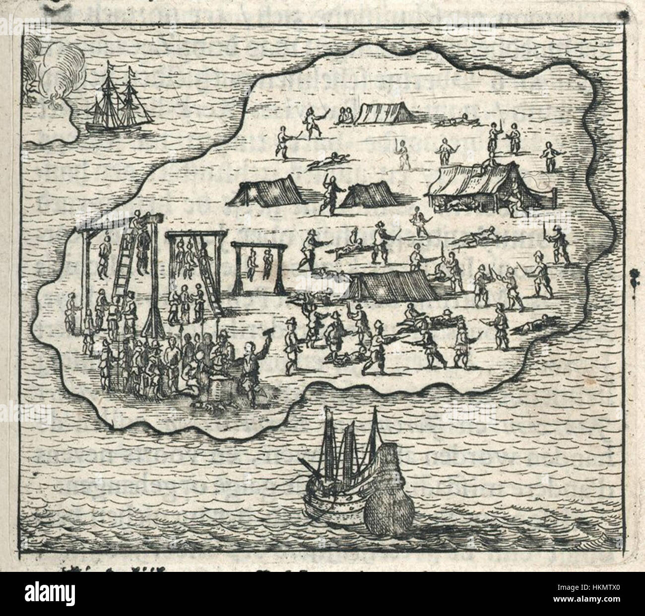 This historical painting illustrates the massacre following the 1629 ...