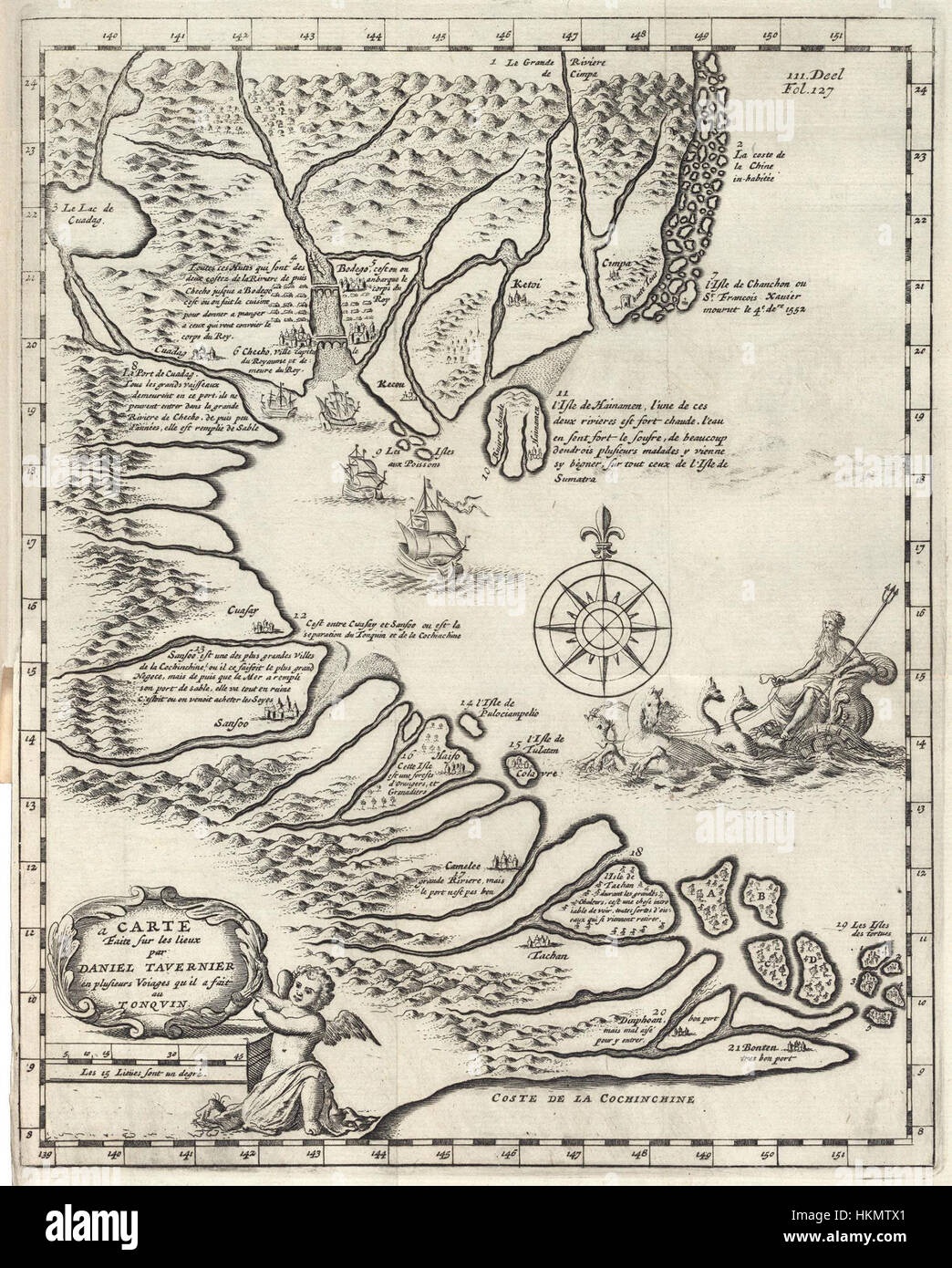 A historical map depicting part of the Chinese coast, providing ...