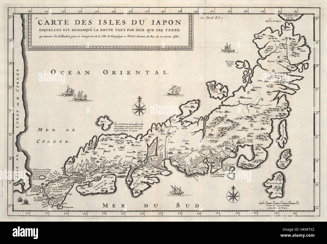 Japan map old hi-res stock photography and images - Alamy